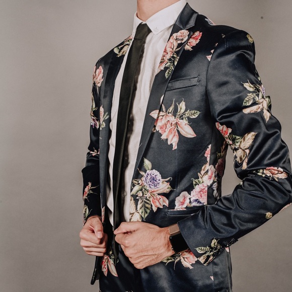 ASOS | Suits & Blazers | Blue Floral Suit | Poshmark